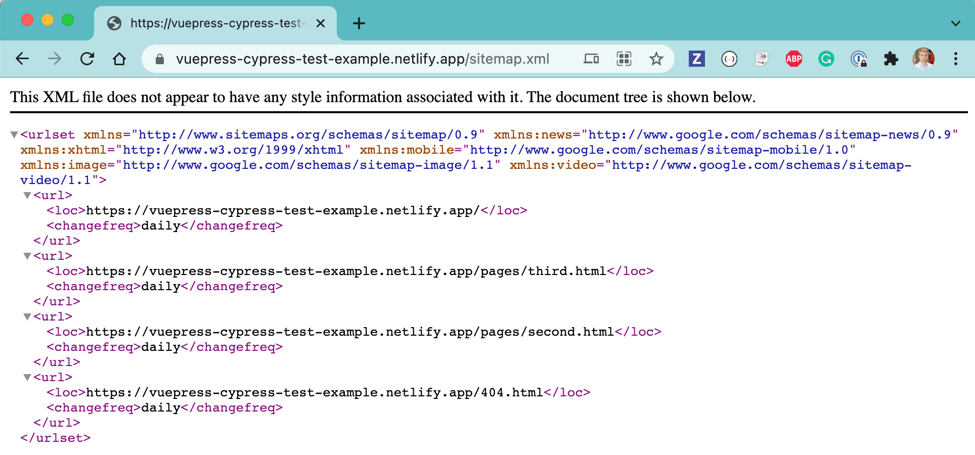 Test Your Sitemap Using Cypress Better World By Better Software